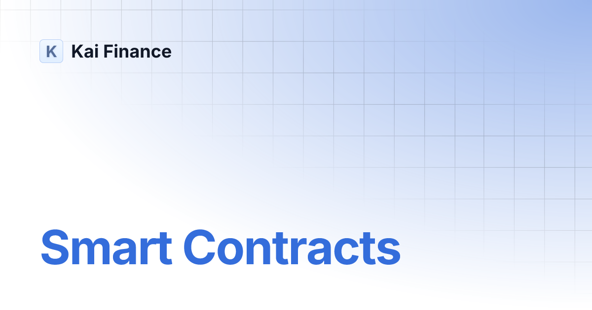 Smart Contracts | Kai Finance
